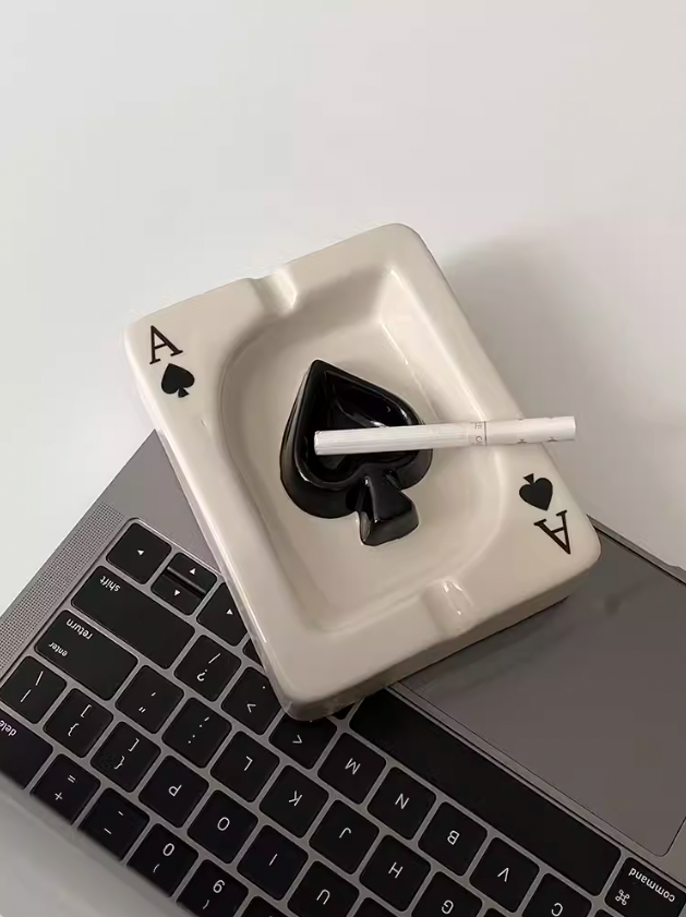 Ceramic Poker Ashtray - Rumi Living