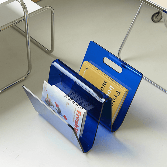 Acrylic "W" Book Magazine Holder – Rumi Living