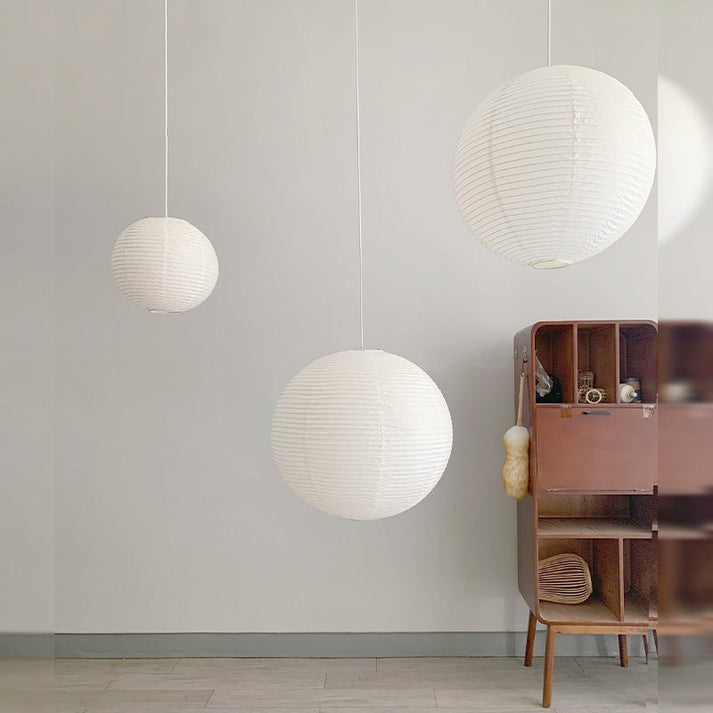 Sabi Paper Pendant Lamp Shade in white | Rumi Living